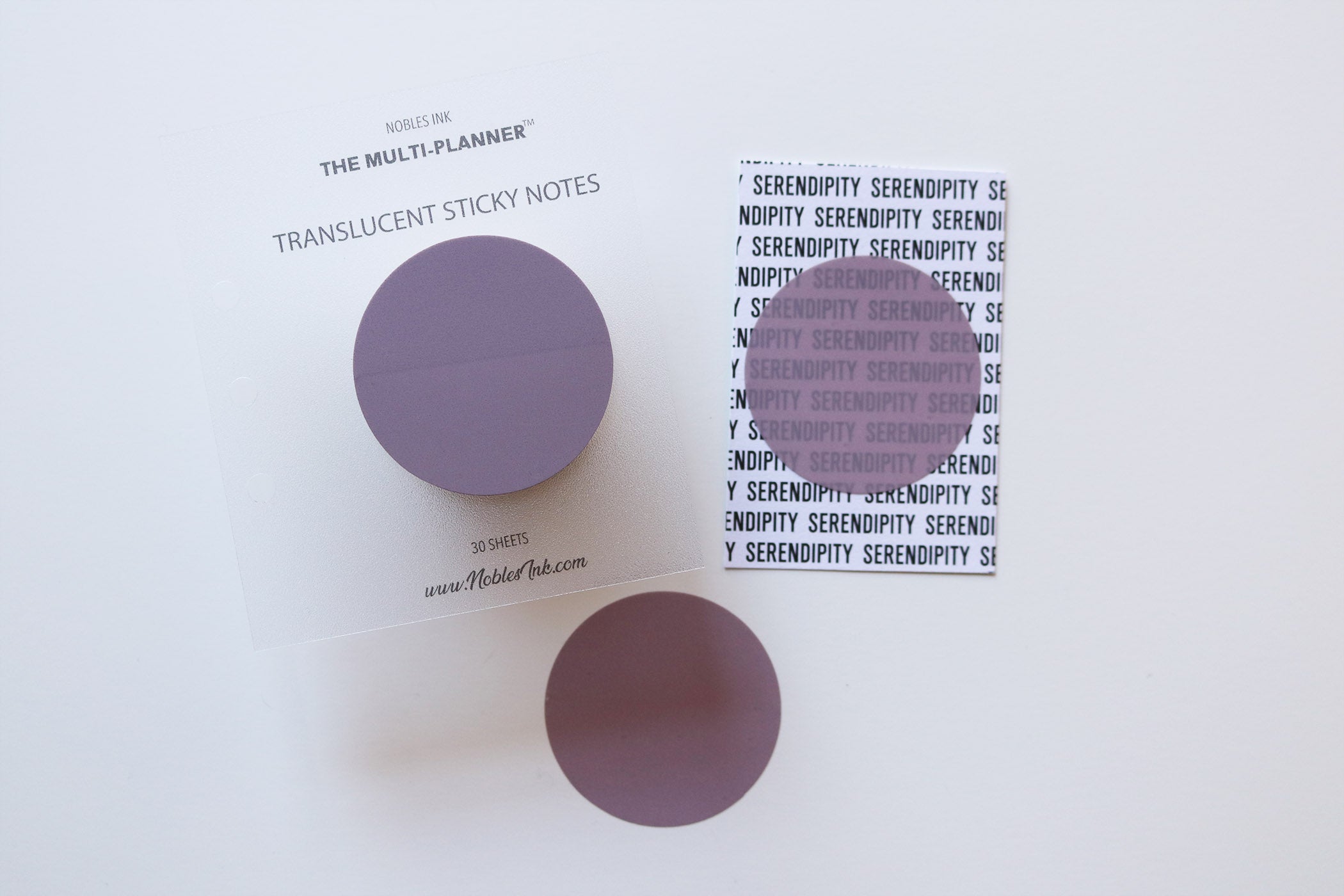 Transparent Sticky Notes - Dusty Purple – Nobles Ink